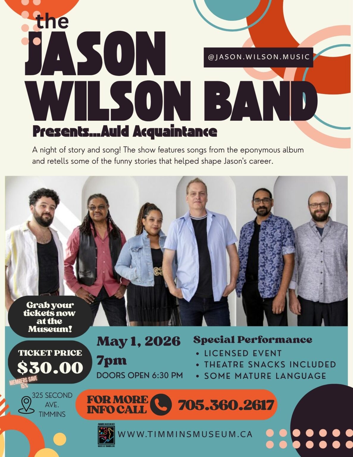 Auld Acquaintance - Jason Wilson Band - Timmins Museum